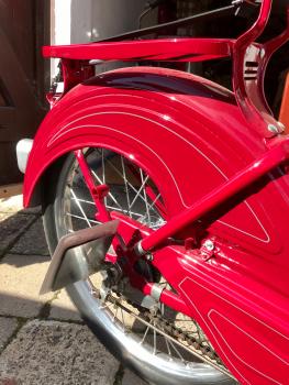 Moped-Stolze - Simson SR2E weinrot